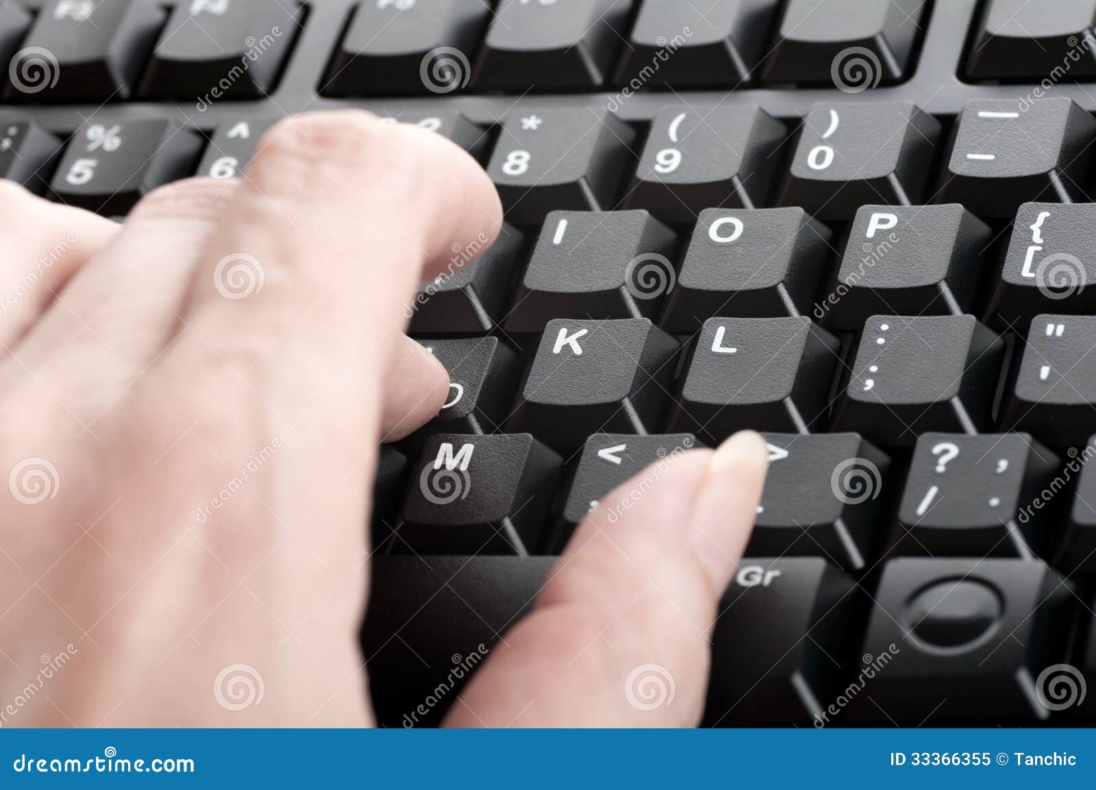 Women S Fingers Press a Key Stock Image - Image of type, hardware: 33366355