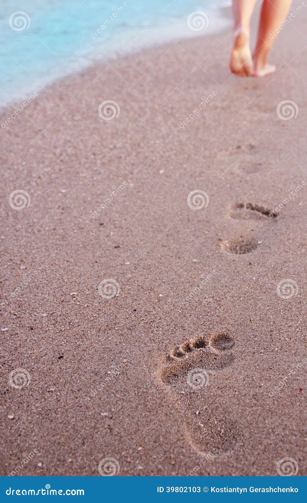 Women S Footprints in the Sand Stock Image - Image of rest, womens ...