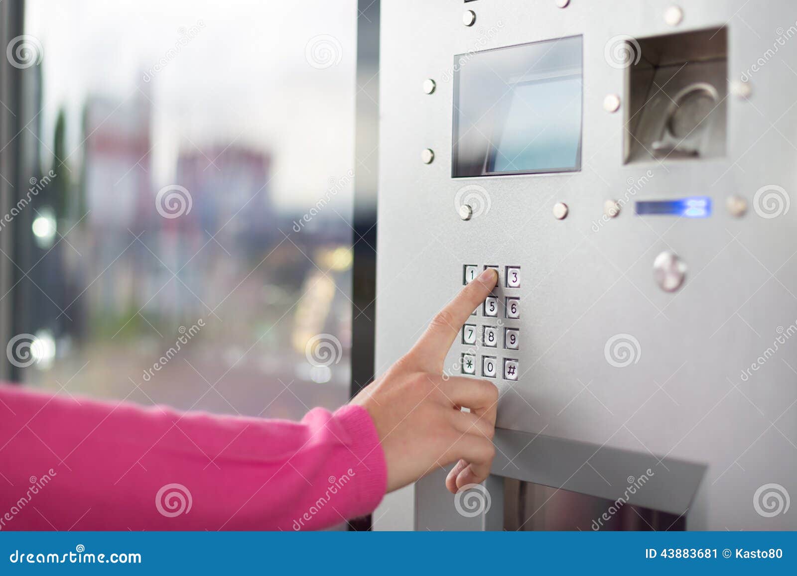 Women S Hand Using a Dial Pad. Stock Image - Image of modern, adult ...