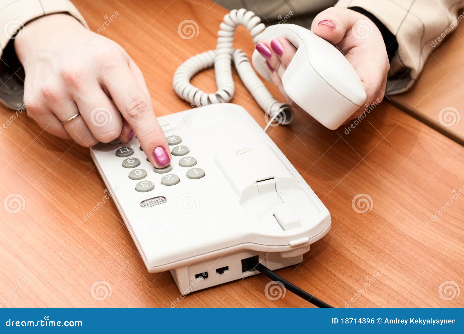 Women S Hands Dial a Telephone Number Stock Photo - Image of fingers ...