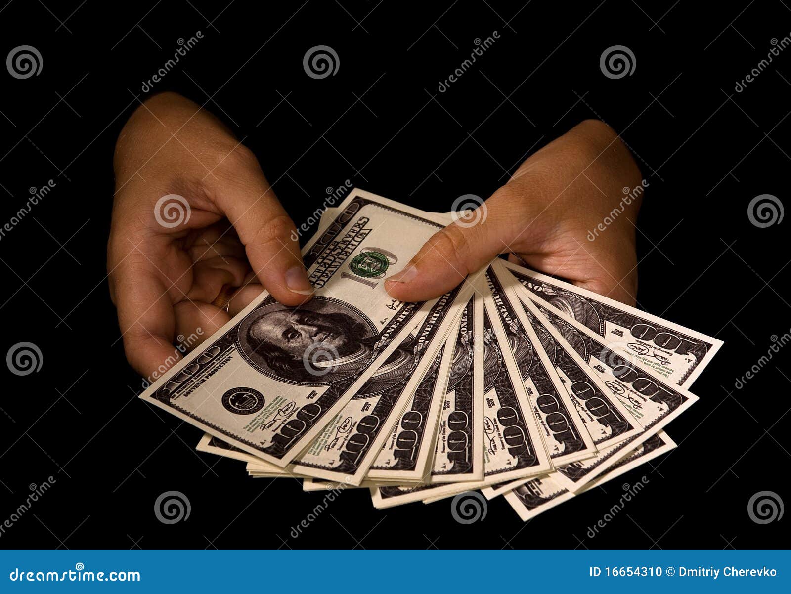 Women S Hands with Packs of Dollars Stock Photo - Image of finances ...