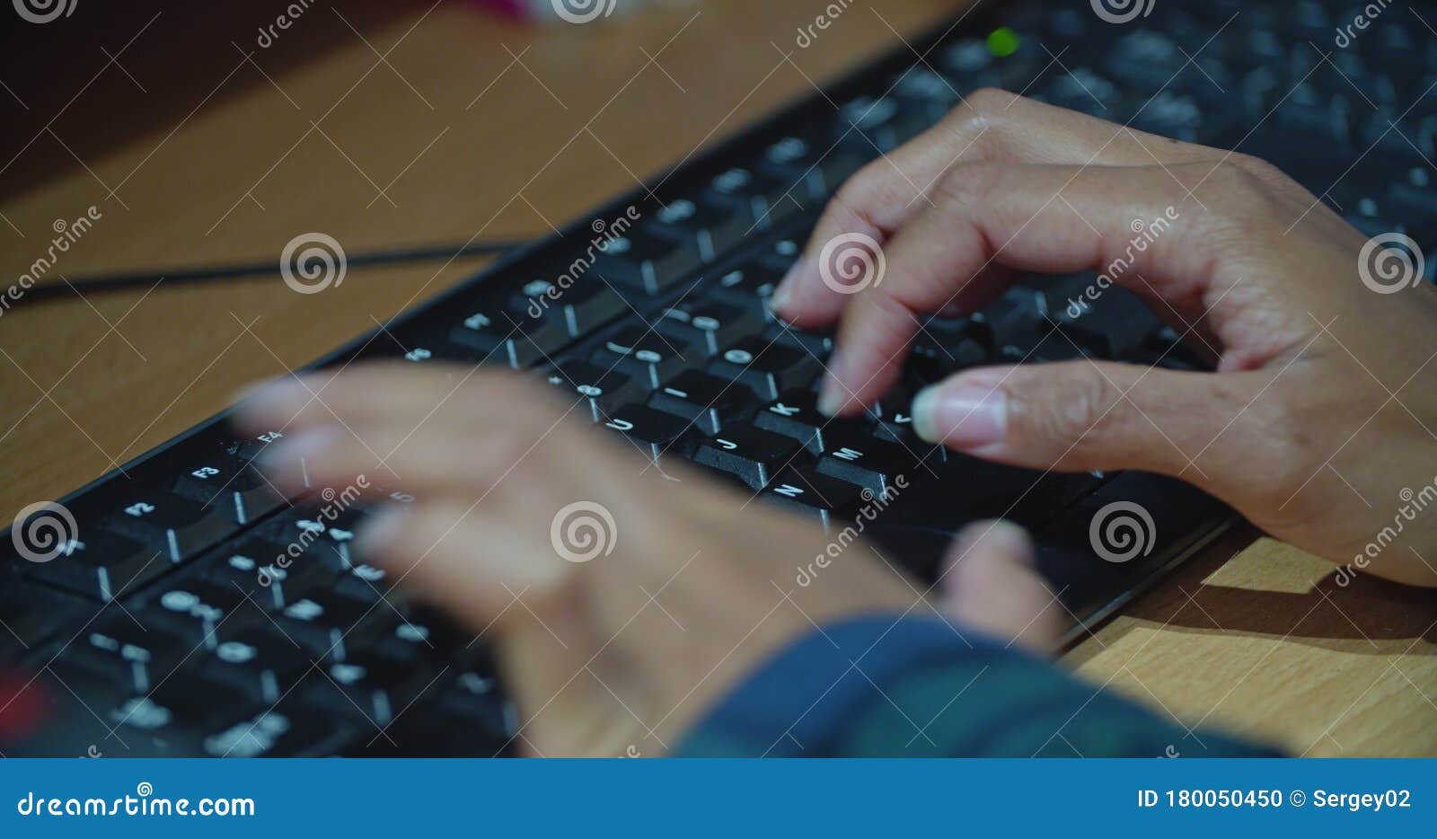 Women`s Hands Typing on Computer Keyboard Stock Footage - Video of ...