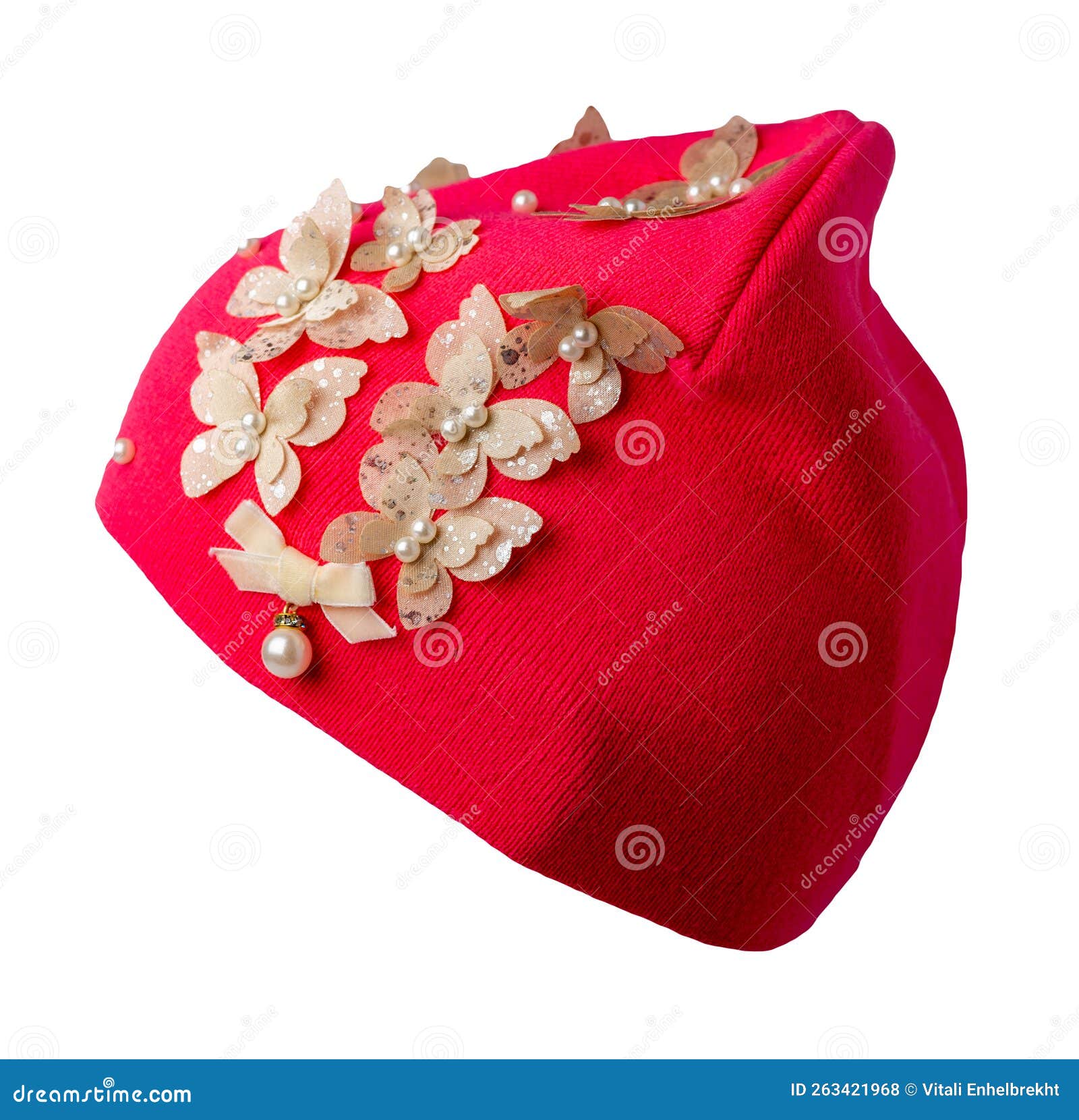 Women`s Hat Isolated on White Background Stock Photo - Image of ...
