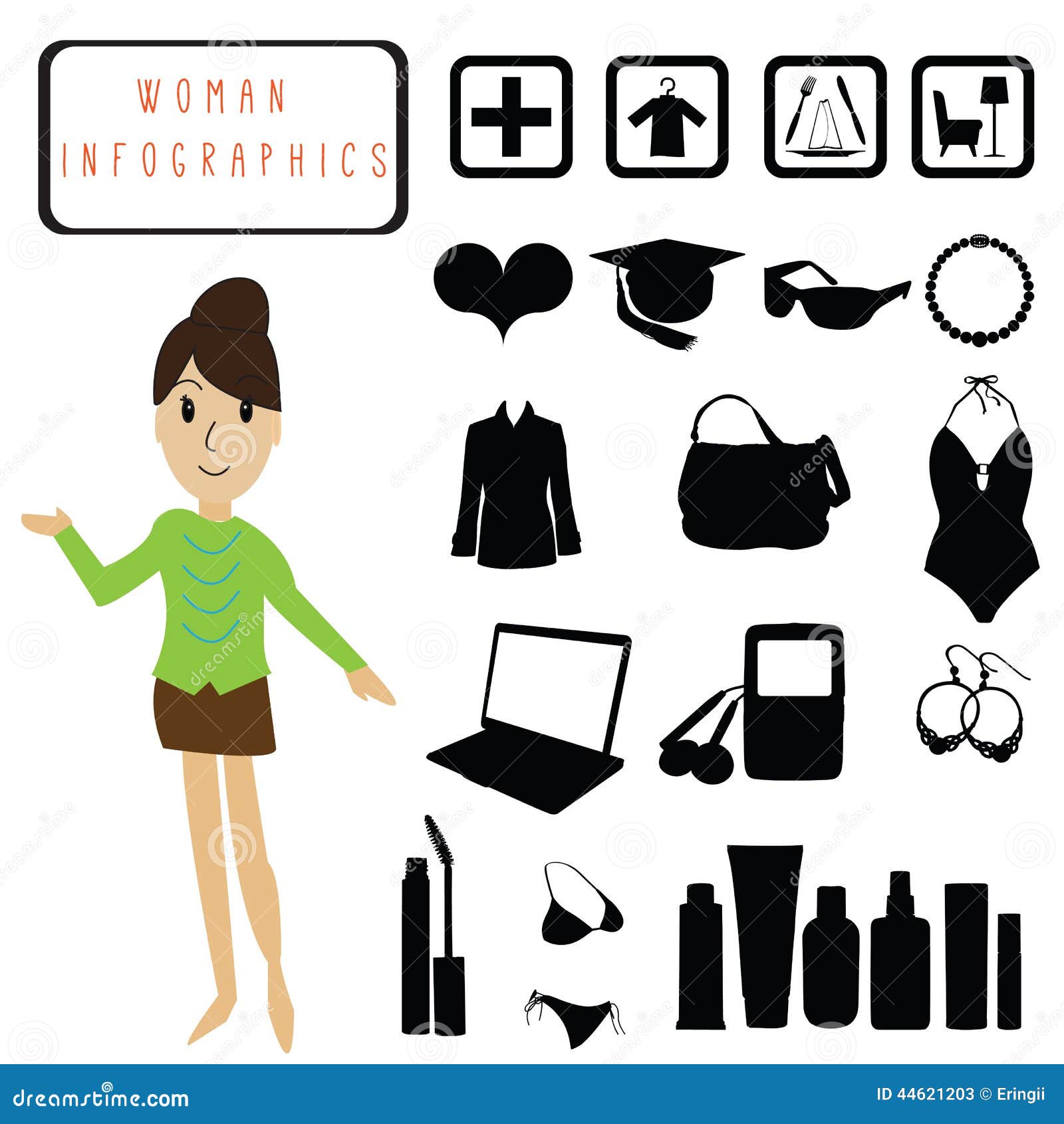 Women s infographic stock vector. Illustration of presentation - 44621203