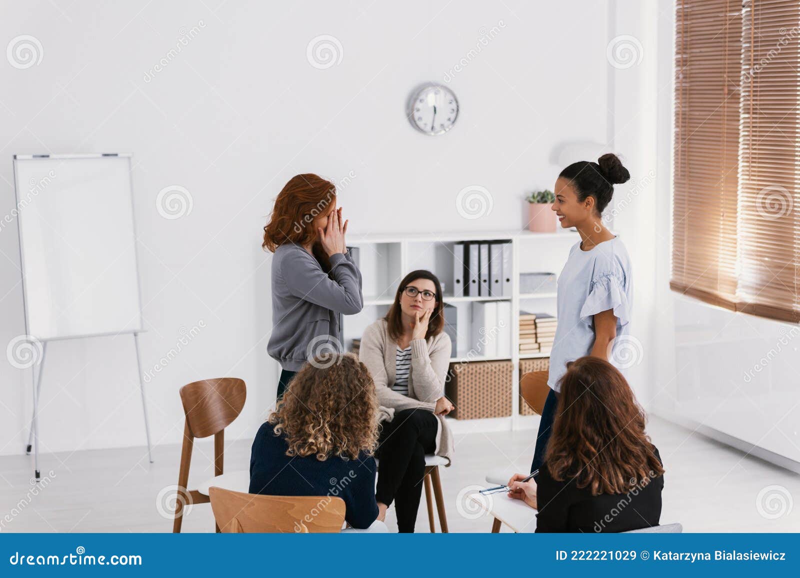 Support Group for Females with Problems Stock Image - Image of ...
