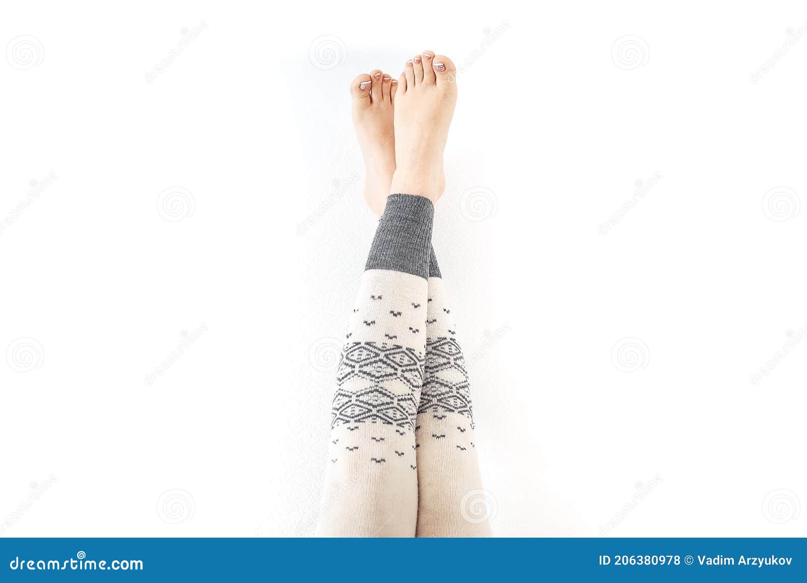 Women`s Legs in Warm Wool Leggings Stock Photo - Image of body, ladder ...