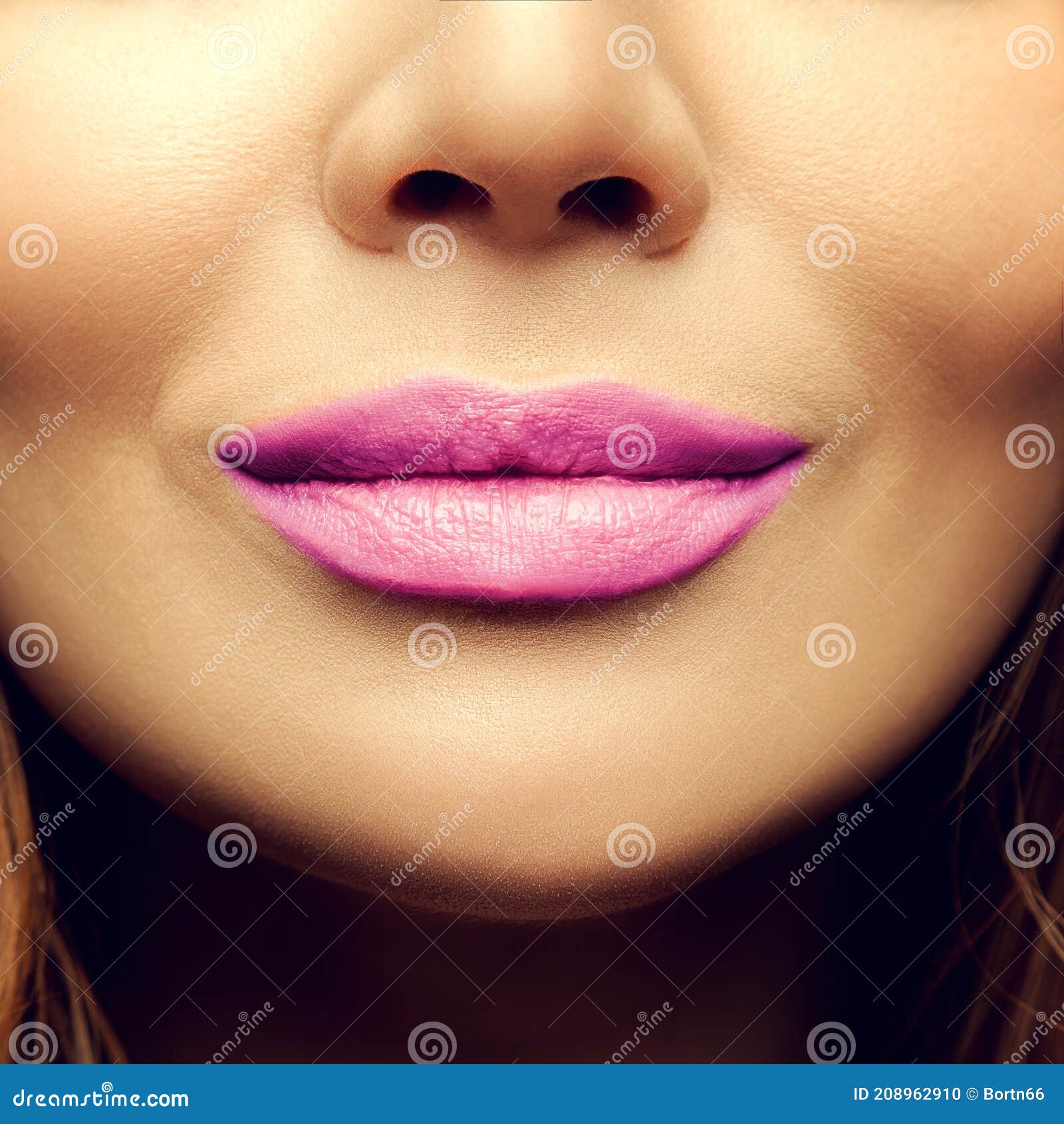 Women s lips. Front view stock photo. Image of makeup - 208962910