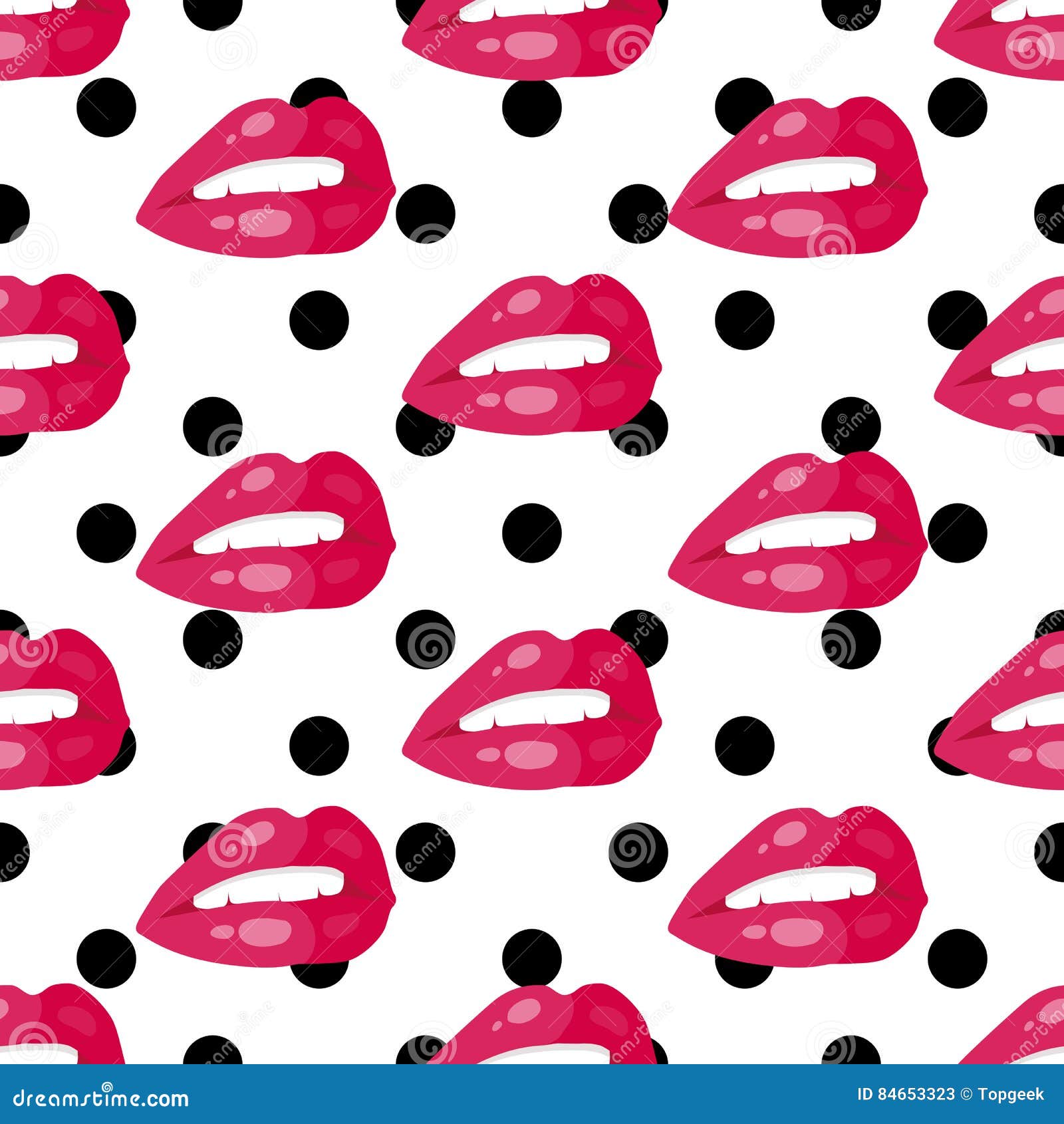 Women S Lips Seamless Pattern Vector Illustration Stock Vector ...