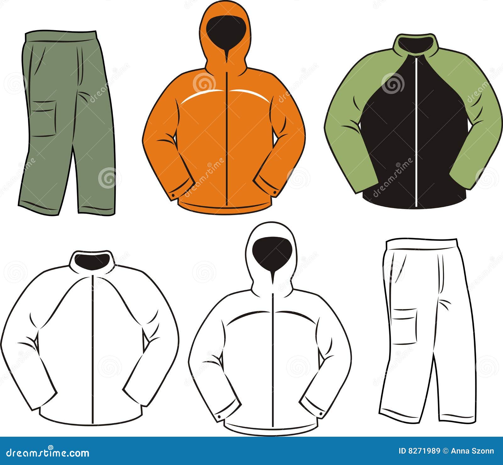Women s, Men s Clothes stock vector. Illustration of clipart - 8271989