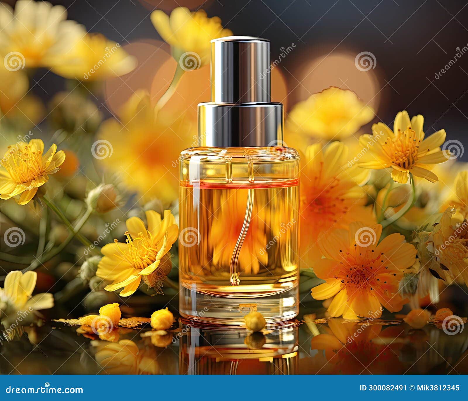 Women S Perfume Design with Citrus Aromas. Stock Illustration ...