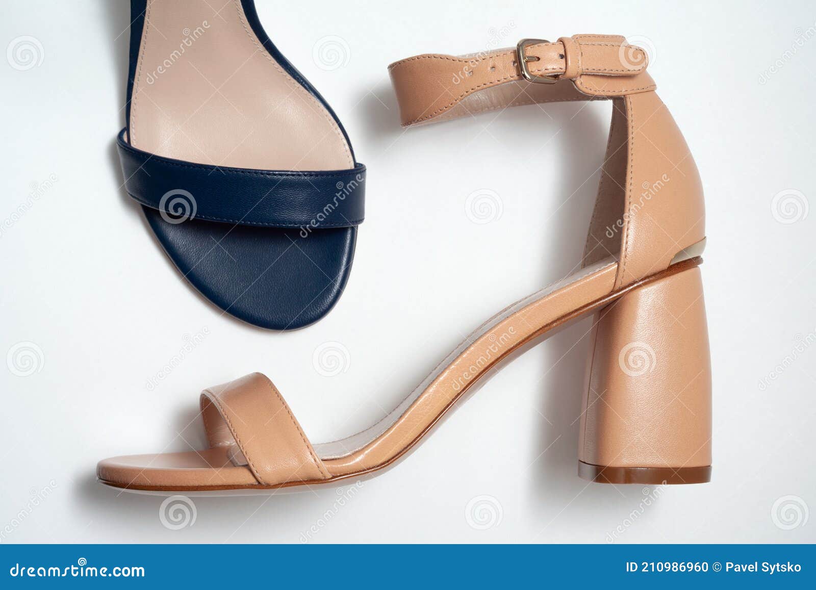 Women`s Sandals in Different Colors from Different Angles Stock Photo ...