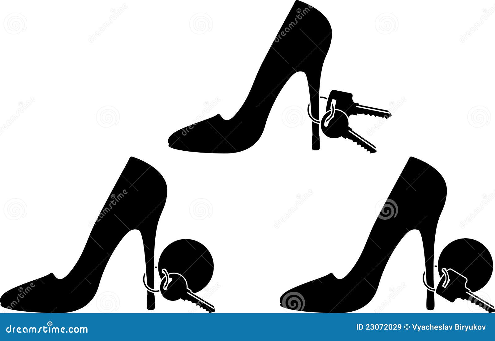 Women s shoes and keys stock vector. Illustration of footwear - 23072029