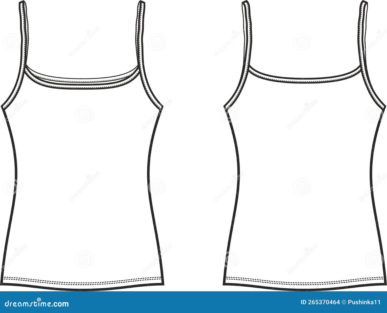 Women`s strap top stock vector. Illustration of silhouette - 265370464