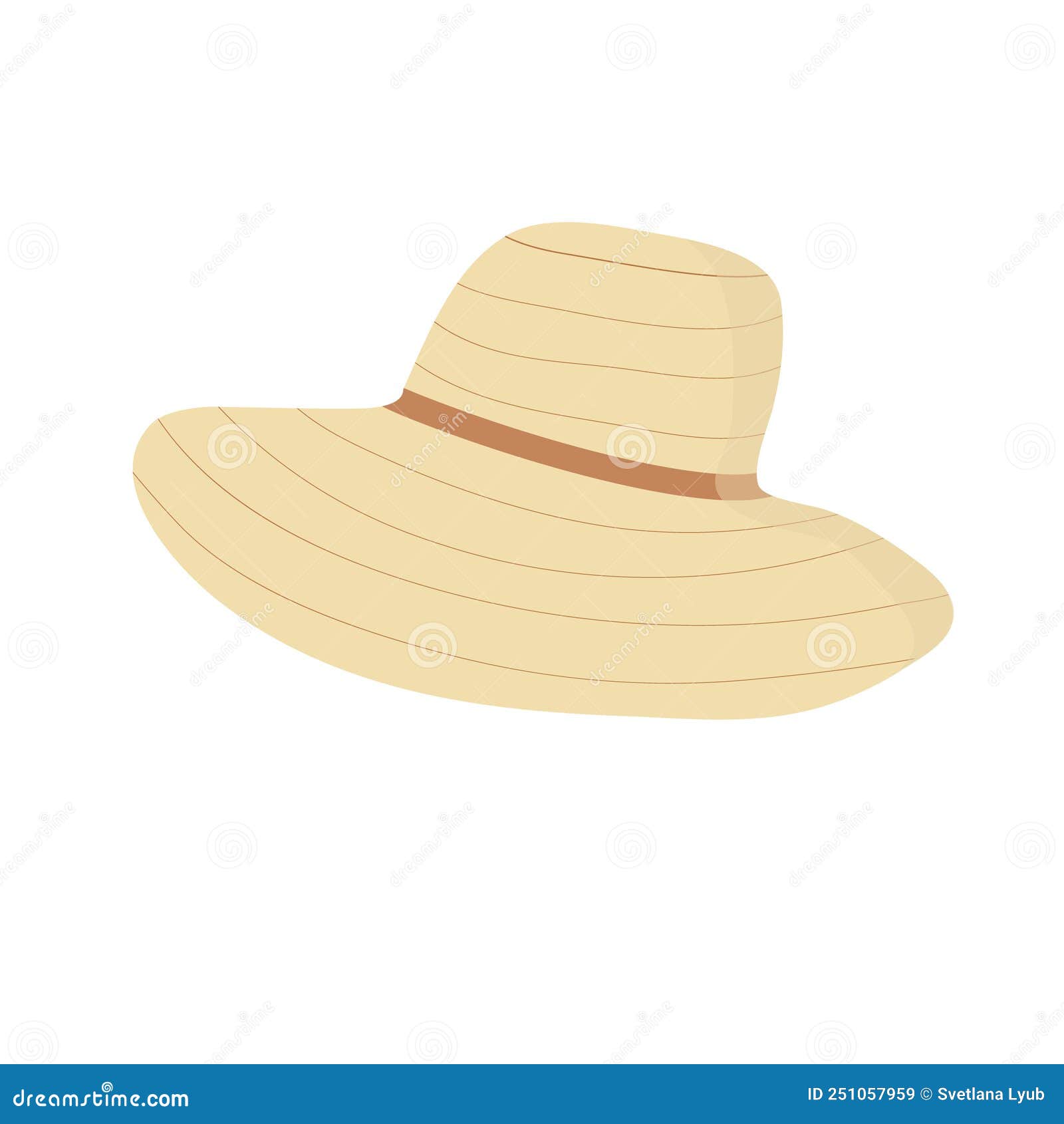 Women S Summer Hat. Vector Illustration. Beach. Vacation Stock Vector ...
