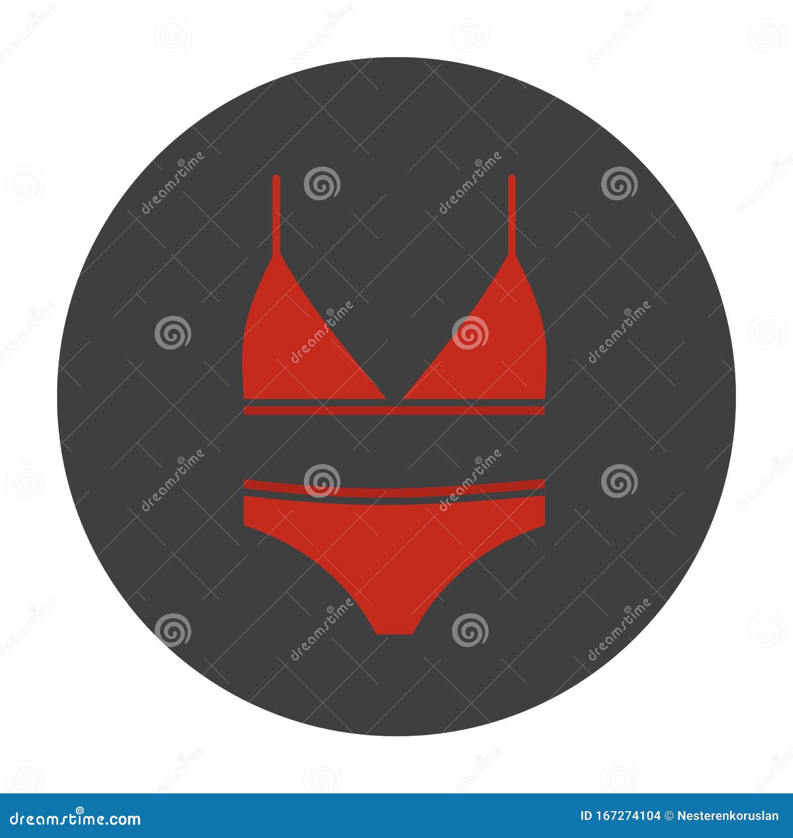 Women`s Swimsuit Glyph Color Icon Stock Vector Illustration Of
