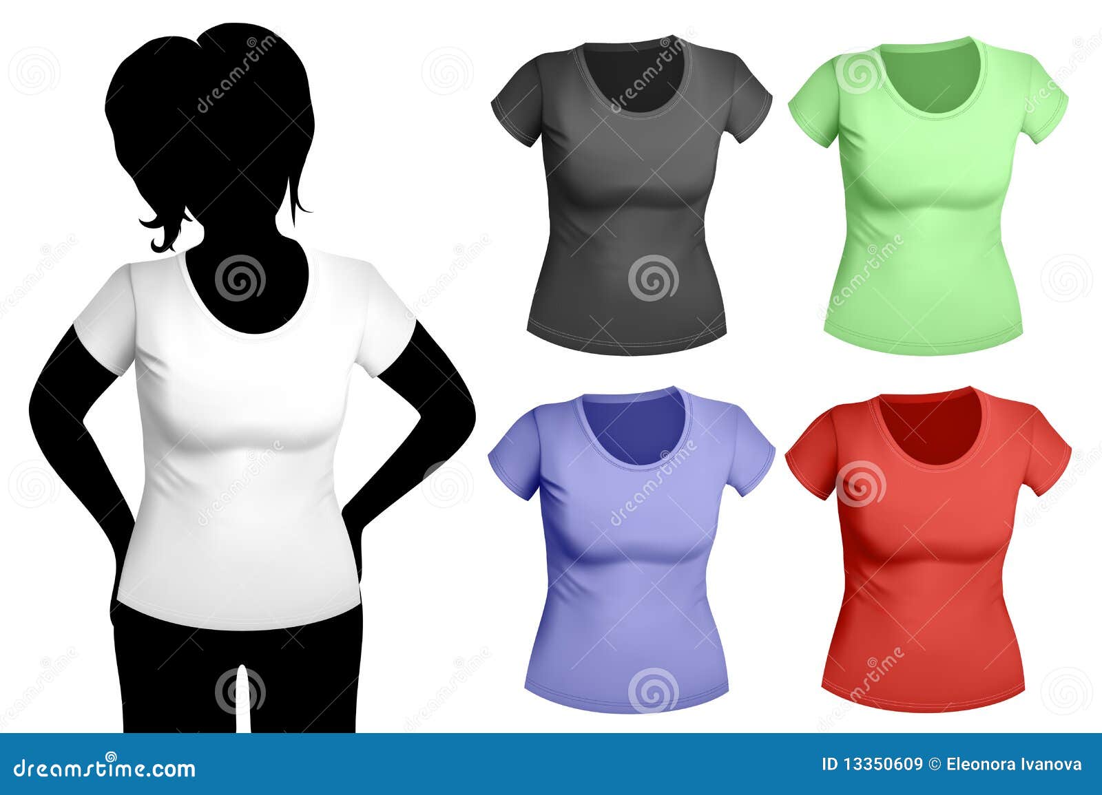 Women s t-shirt template stock vector. Illustration of advertising ...