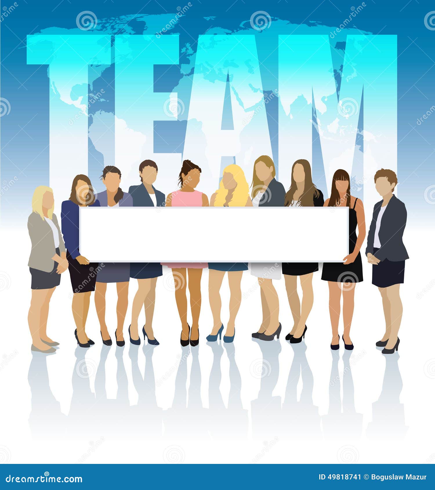 The women s team stock vector. Illustration of businesswoman - 49818741