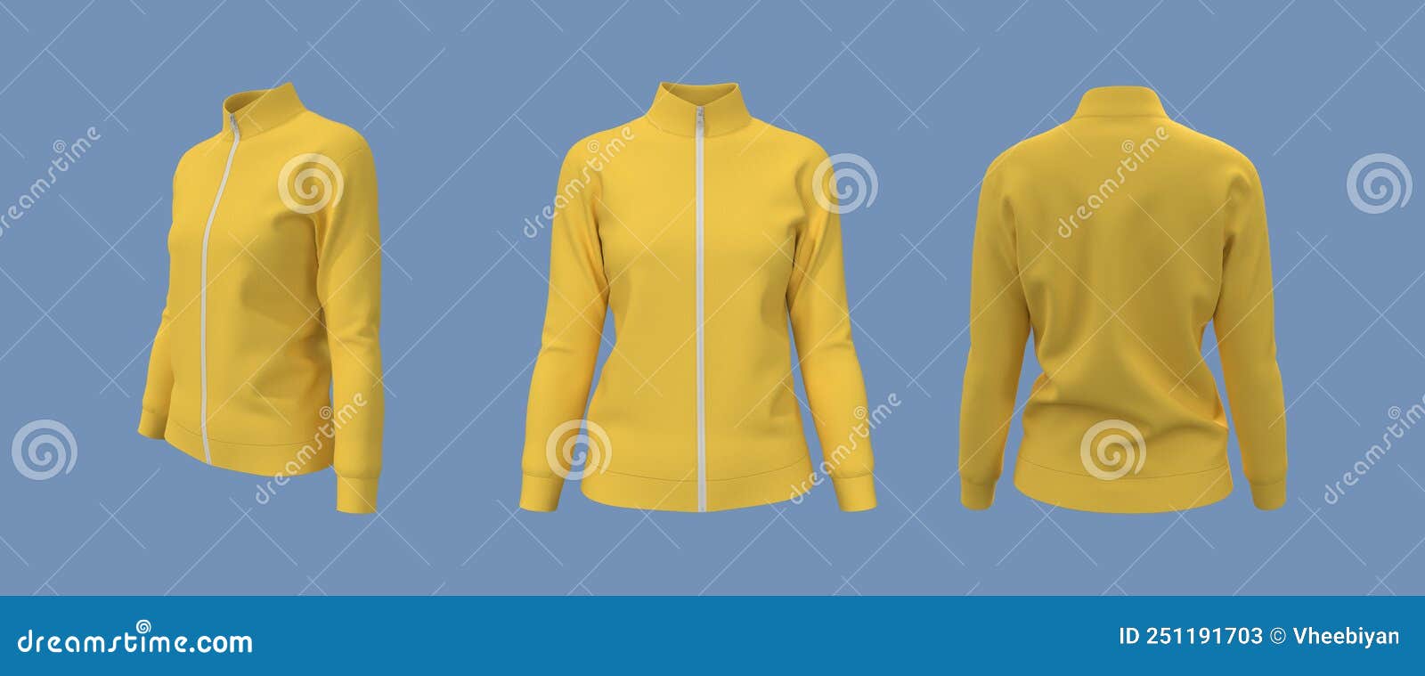 Women’s Tracksuit Jacket Mockup, 3d Illustration, 3d Rendering Stock ...