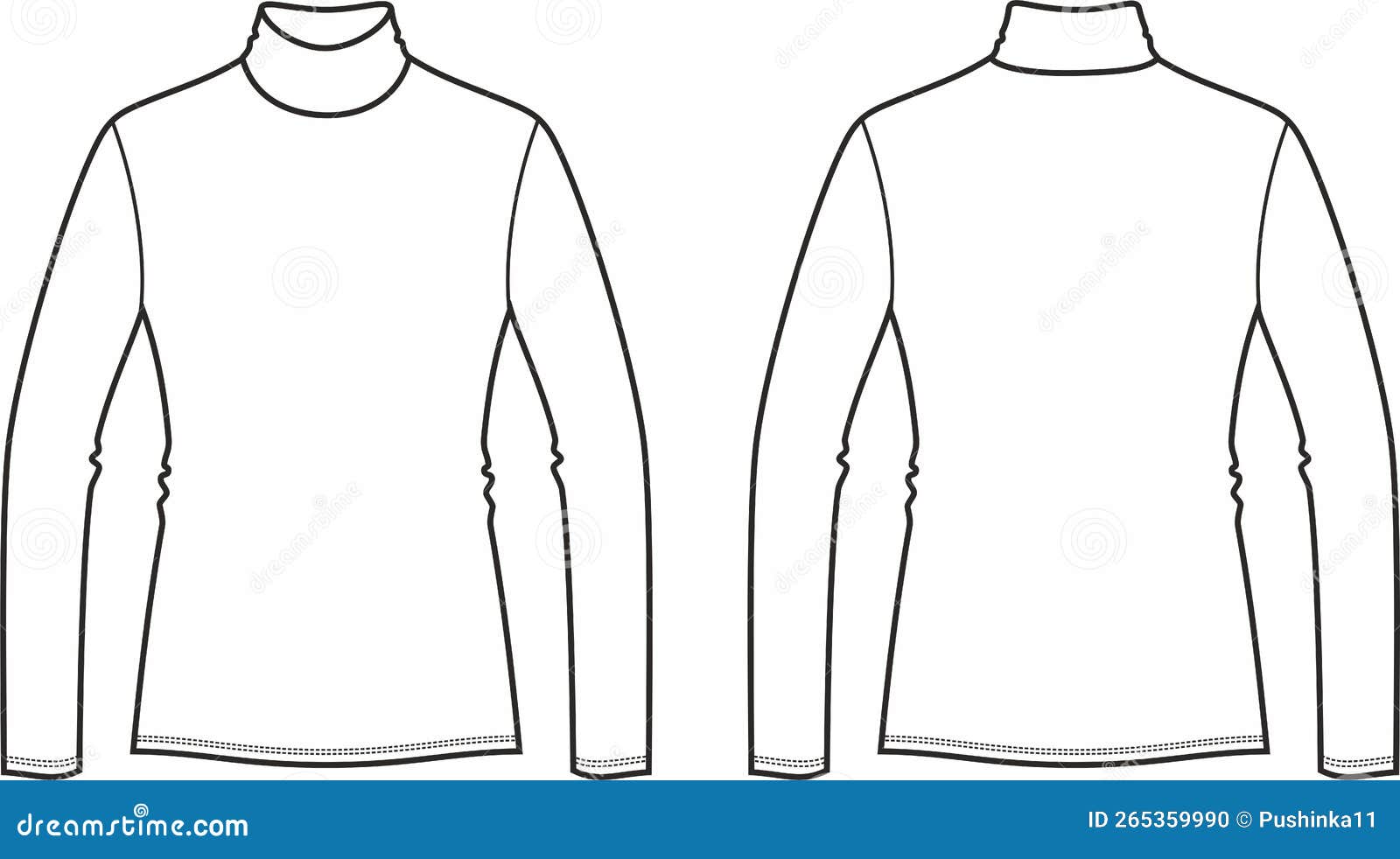 Women`s turtleneck stock vector. Illustration of drawing - 265359990
