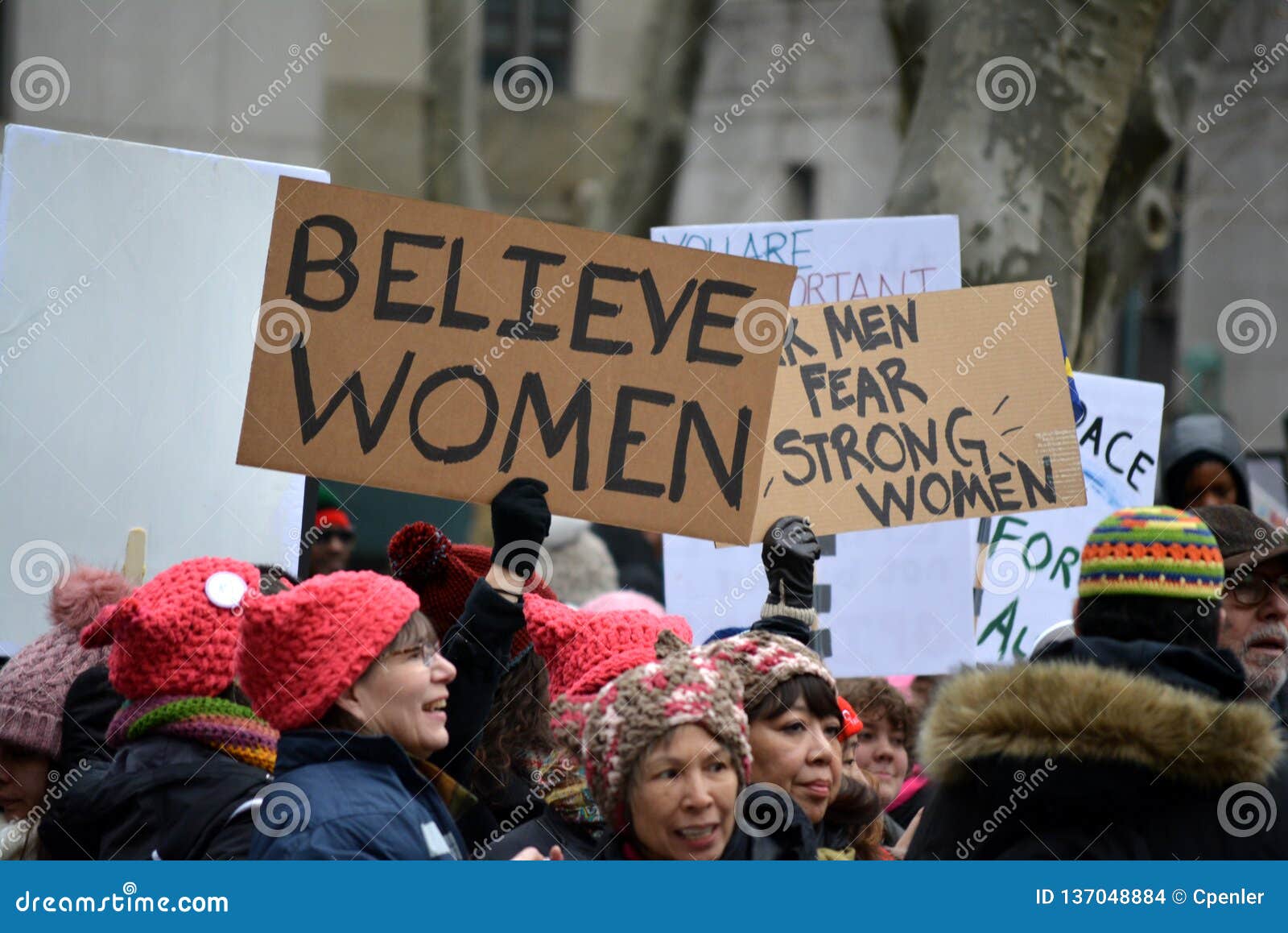 Women`s Unity March New York City Editorial Stock Image Image Of