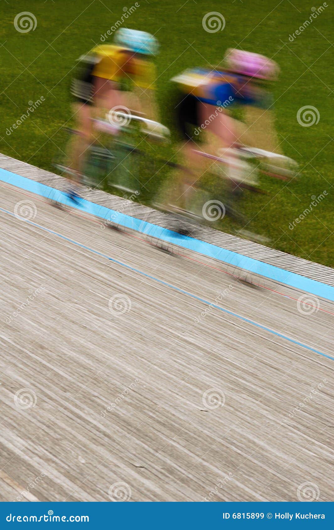 Velodrome Cycling Track Empty Curved High Wooden Floor With Markings ...