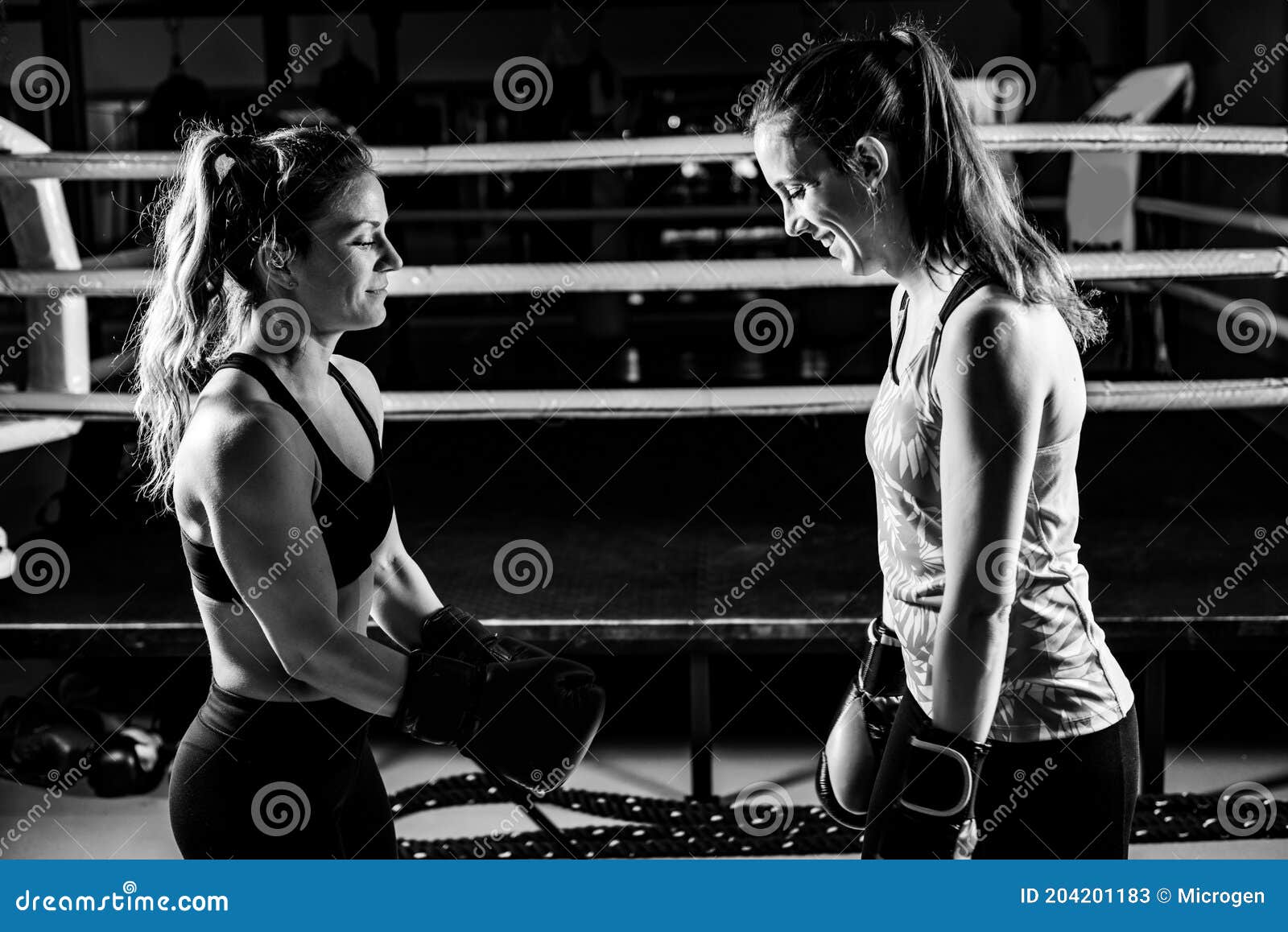 Women after boxing match stock image. Image of fitness - 204201183