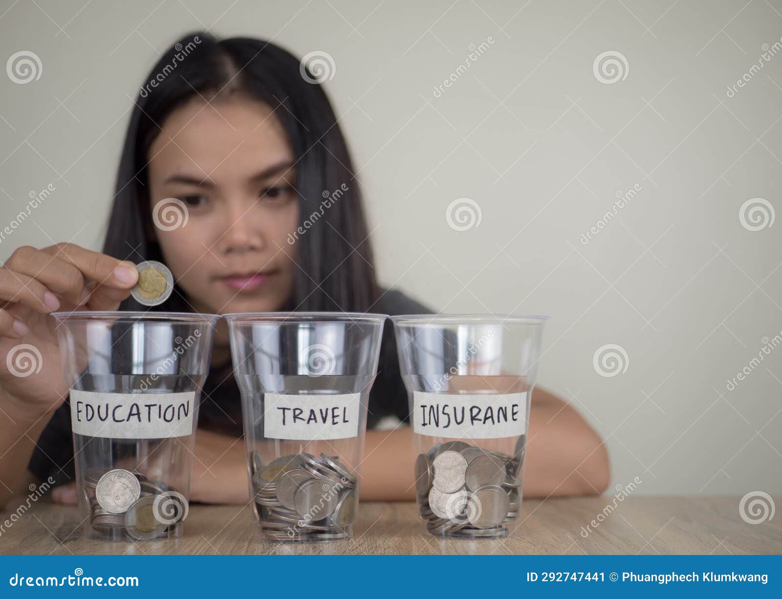 Women Saving Money for Future Stock Image - Image of future, bottle ...