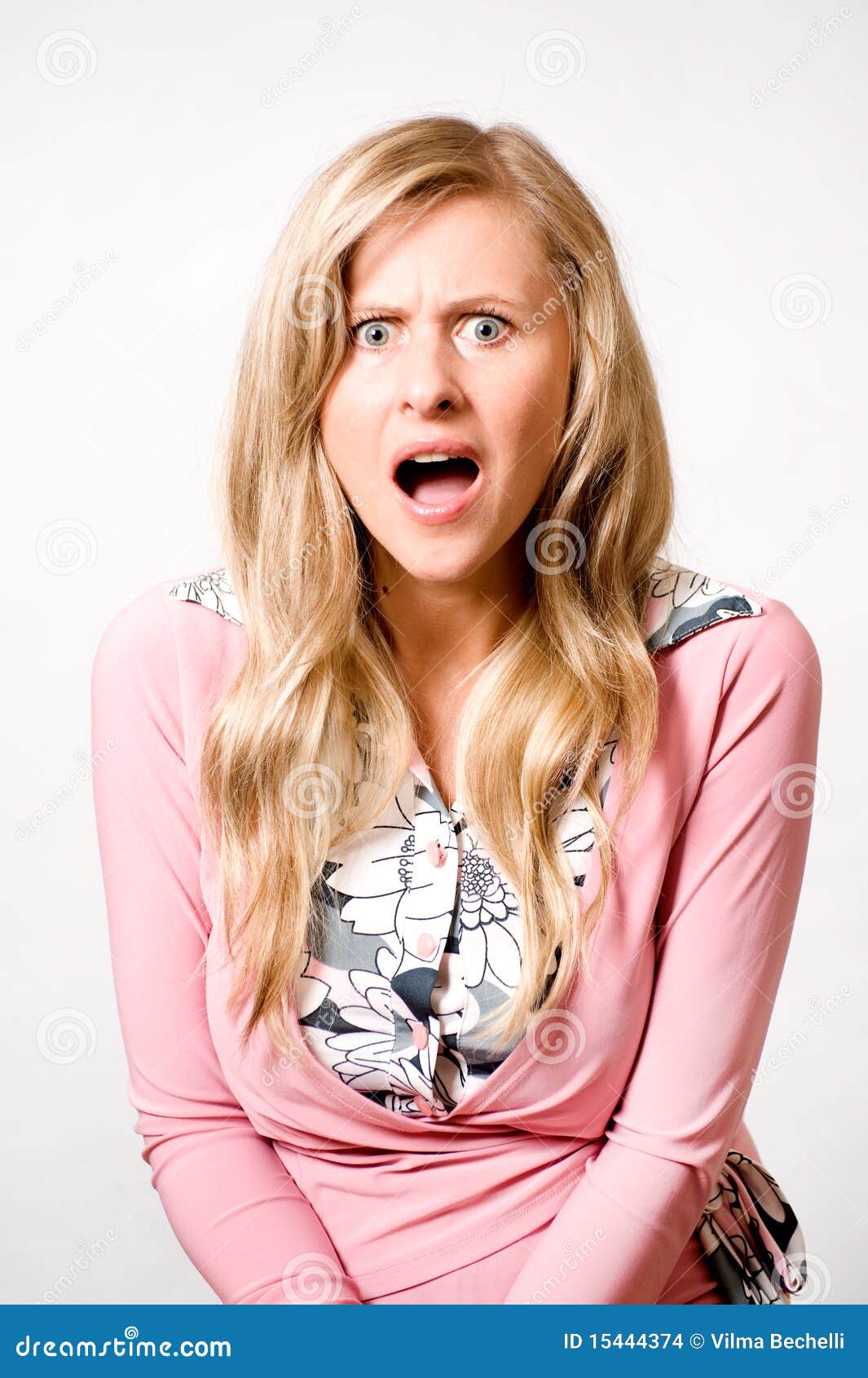 Women with Scared Expresion Stock Photo - Image of facial, adult: 15444374