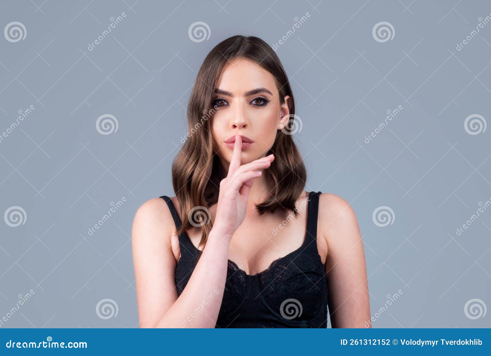 Women Secrets Woman Showing Secret Sign Female With Finger In Mouth