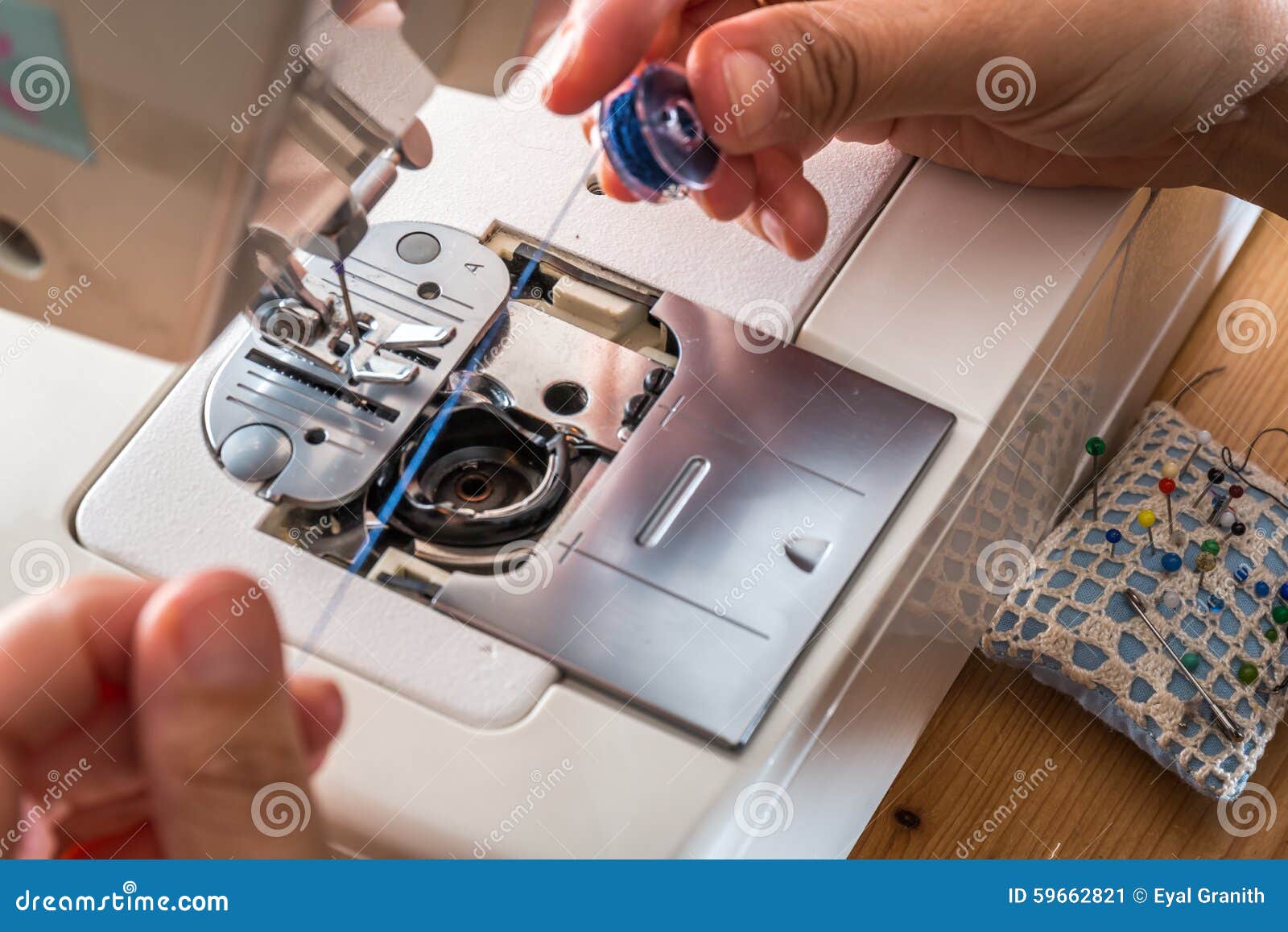 Women Sewing with Sewing Machine Stock Image - Image of clothes ...
