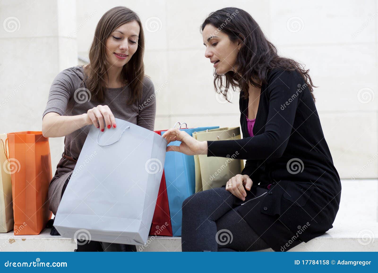 Women shopping stock photo. Image of bags, person, dressed - 17784158
