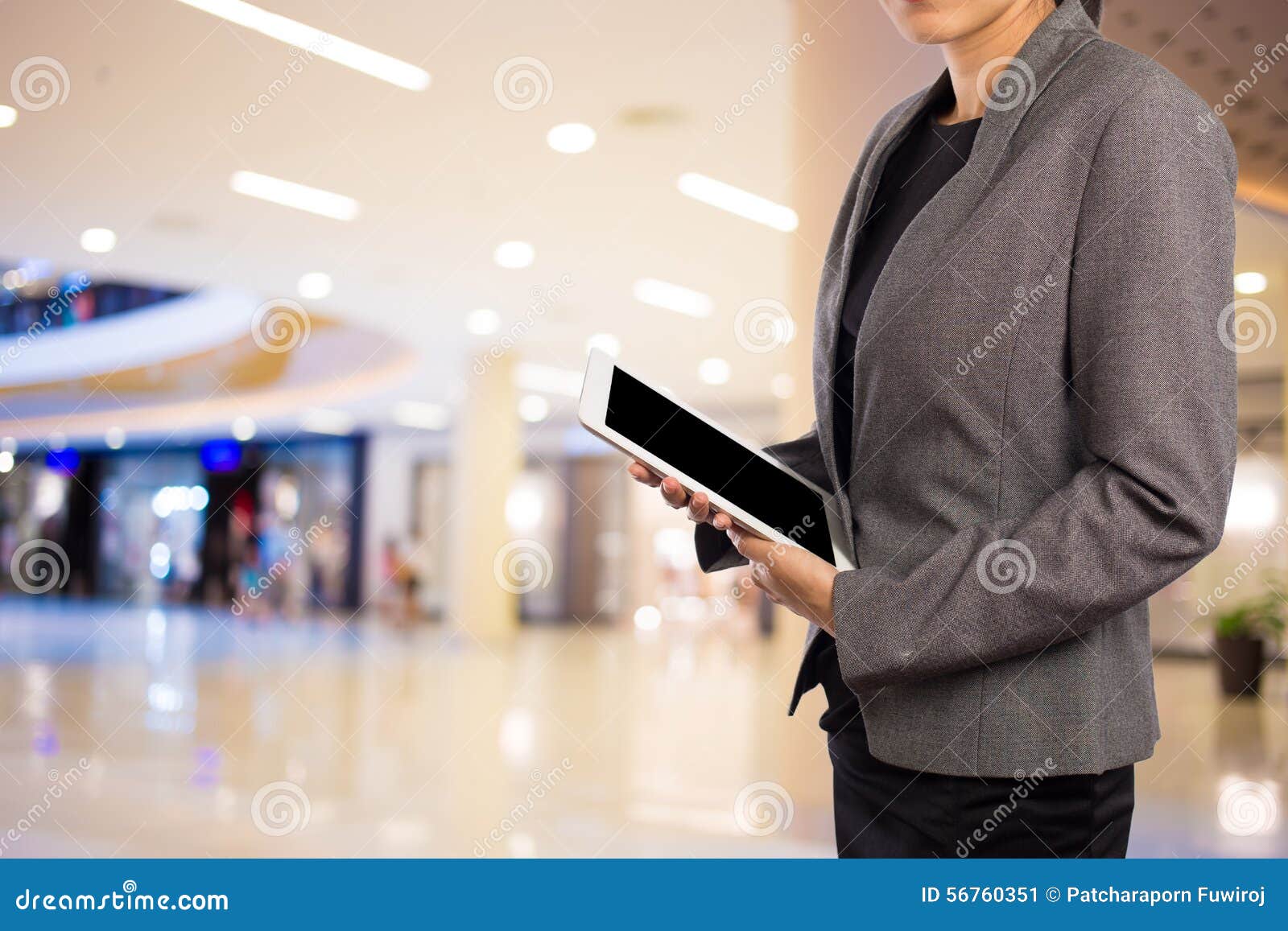 Women Shopping Mall Using Mobile Tablet Stock Photos - Free & Royalty ...