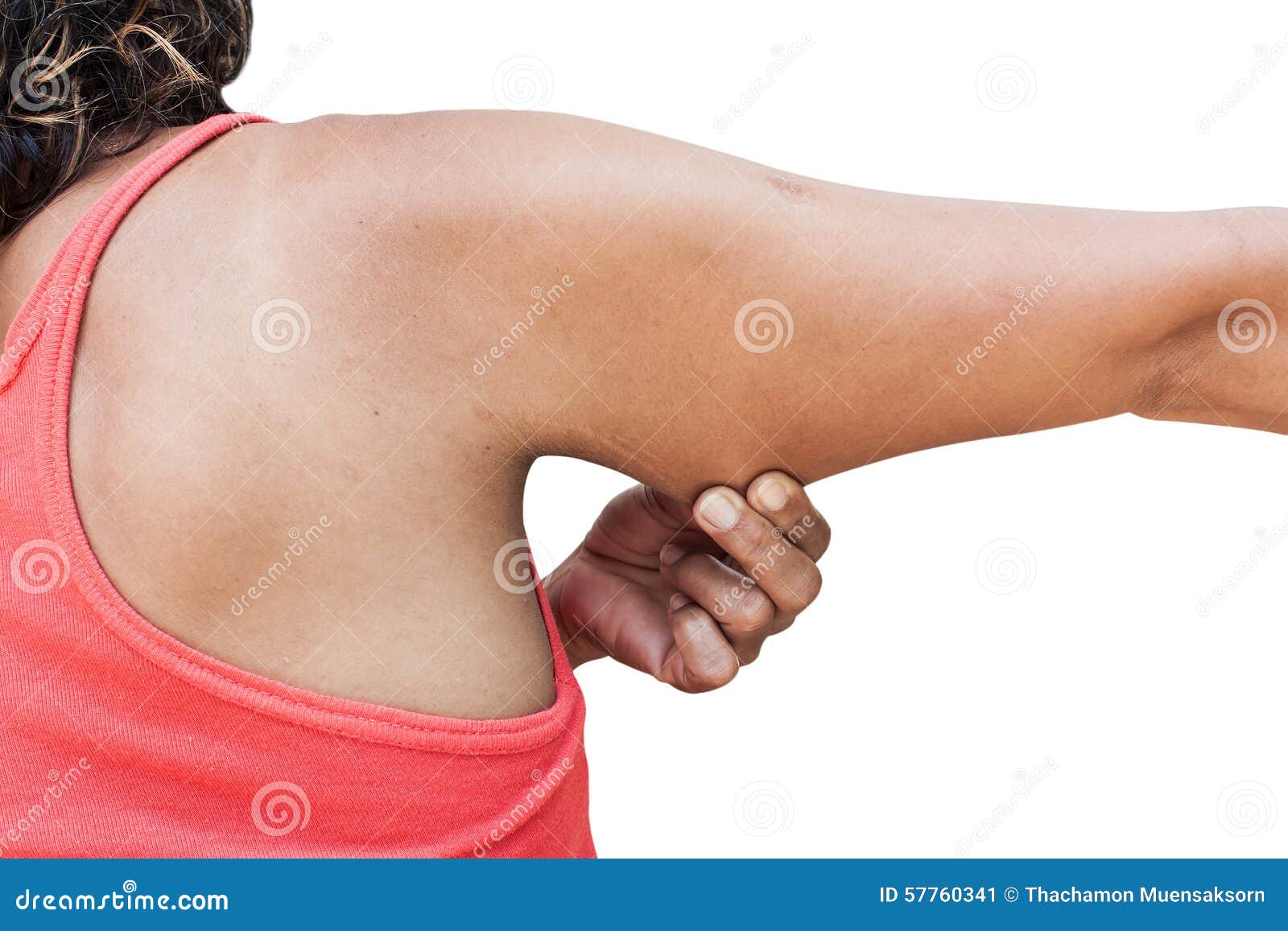 Obese Fat Boy Scratch The Itch With Hand, Throat Irritation Royalty ...