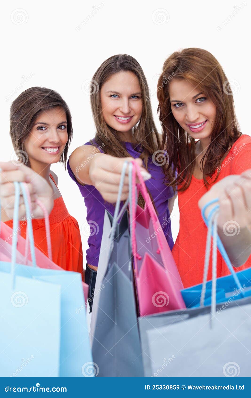Women Showing Their Purchases Stock Image - Image of looking, focus ...