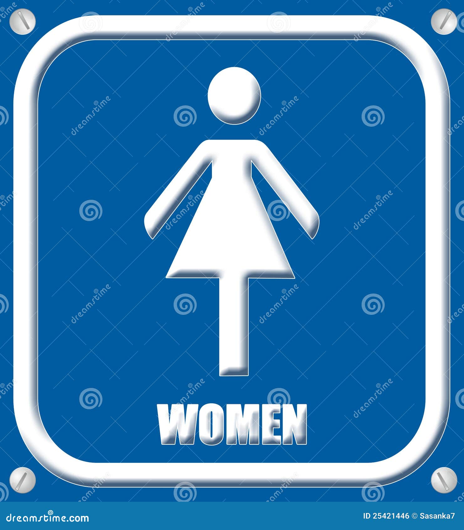 Women sign 3d stock illustration. Illustration of blue - 25421446