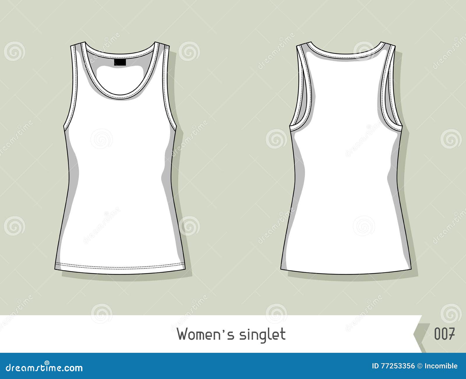 Women Singlet. Template for Design, Easily Editable by Layers Stock ...