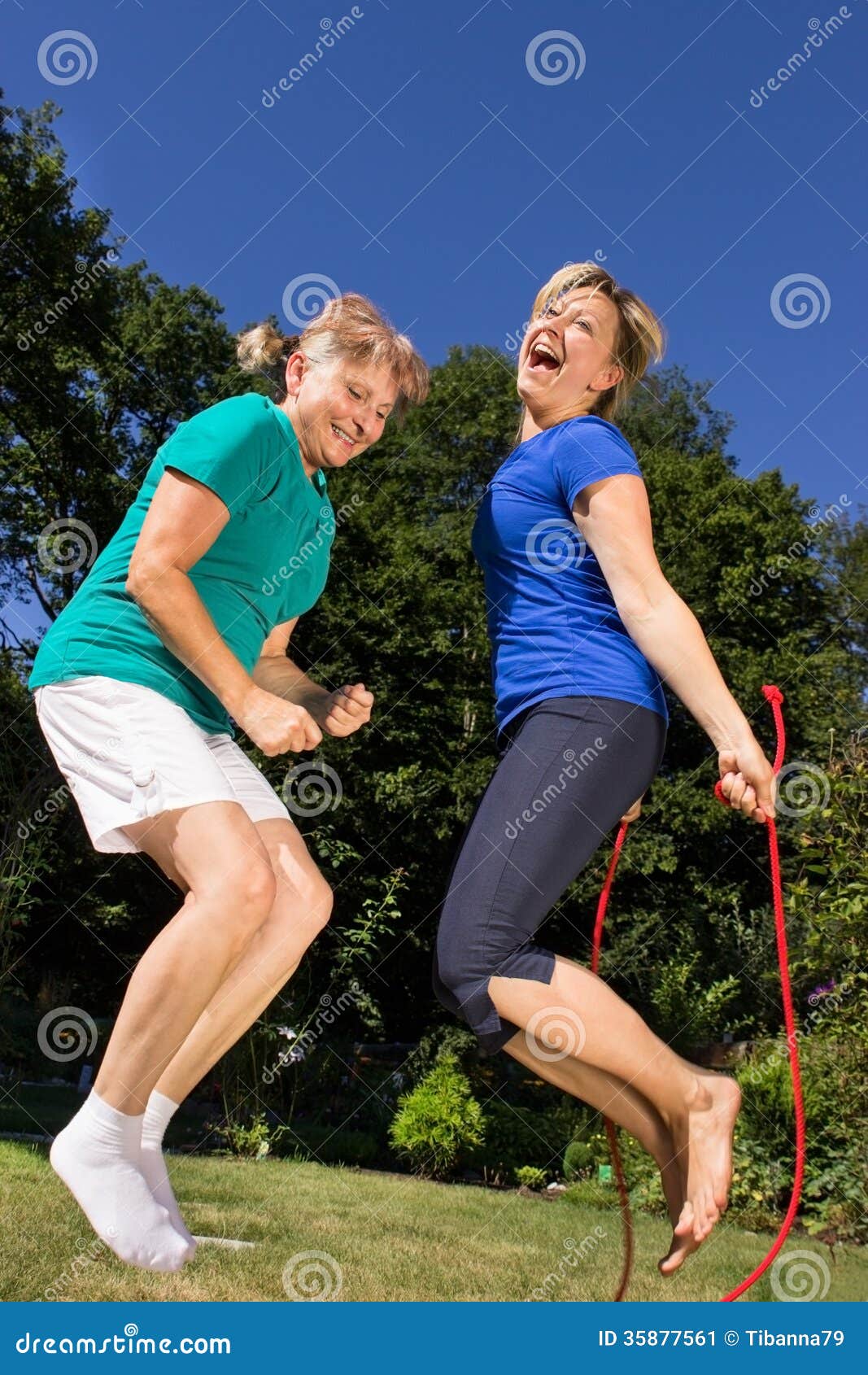 Women with a skipping rope stock image. Image of eldery - 35877561