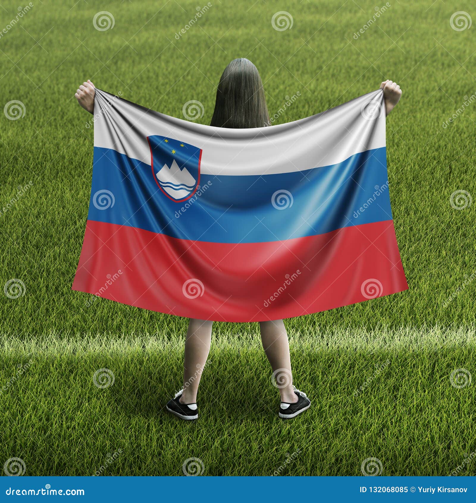 Women and Sloven flag stock illustration. Illustration of people ...