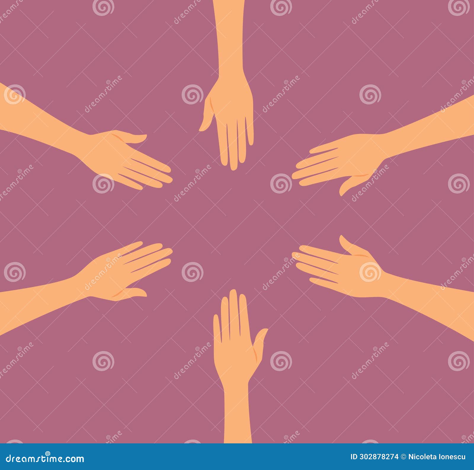People Reaching Their Hands in Solidarity Vector Design Stock Vector ...