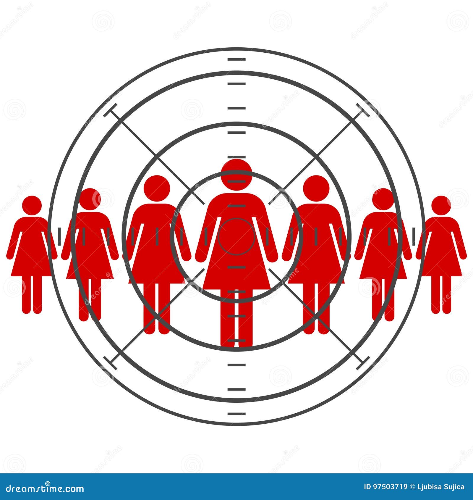 Women are Standing, Targeted Consumer Stock Vector - Illustration of ...