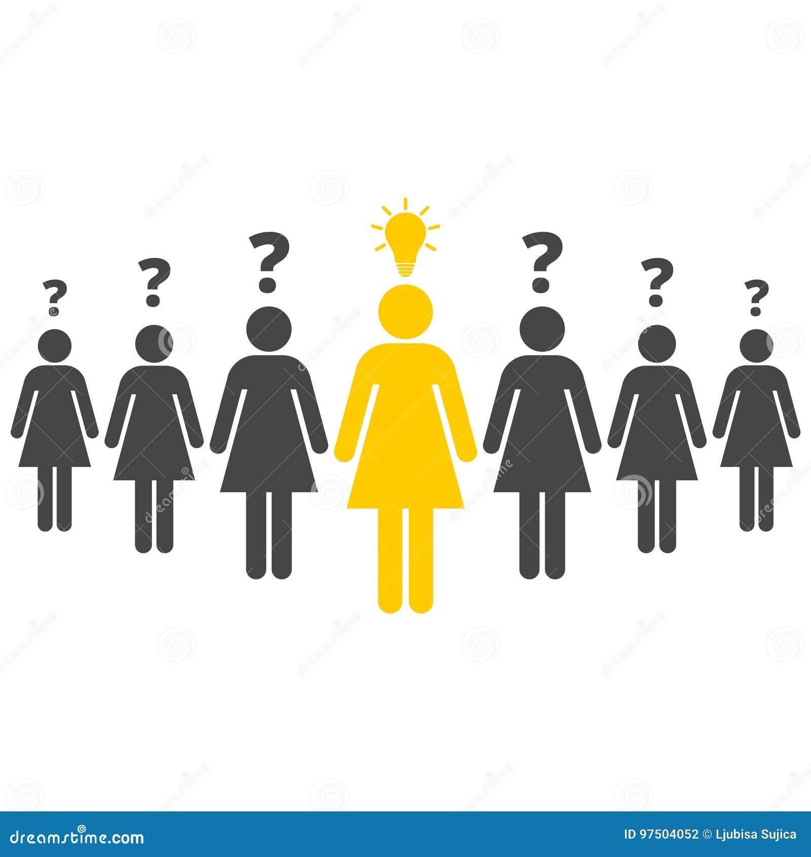 Women are Standing, Women with Idea Stock Vector - Illustration of ...