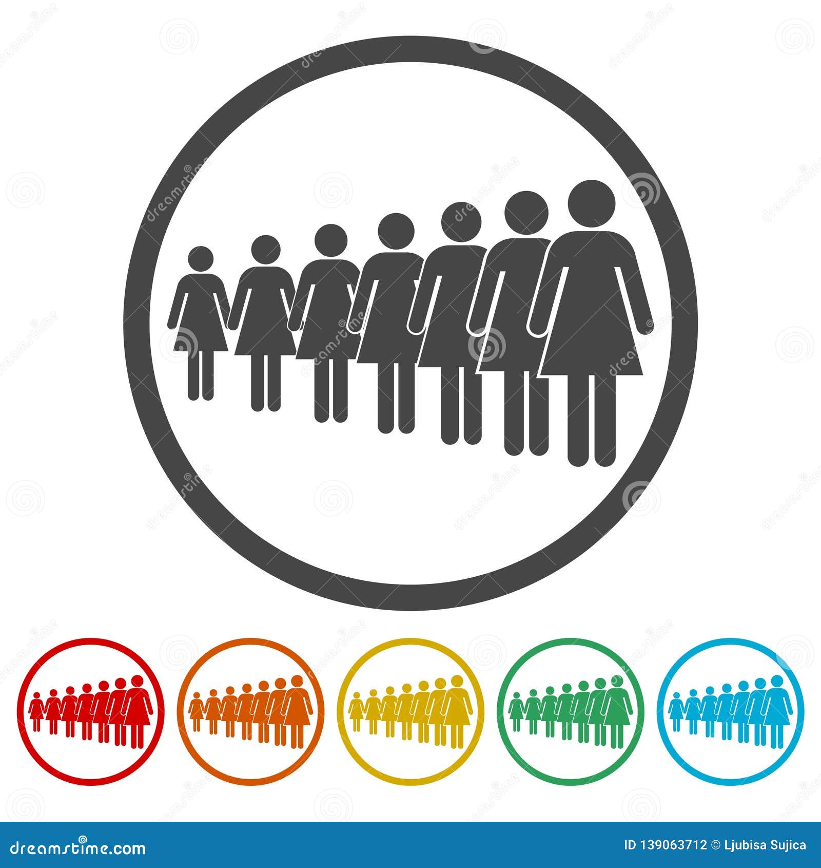 Women are standing stock vector. Illustration of people - 139063712