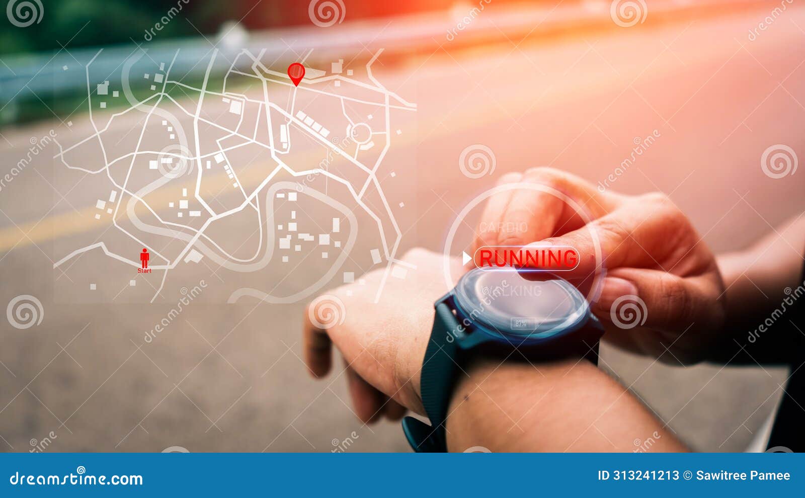 Women Start To Running on the Road, Completing the Running Practice ...