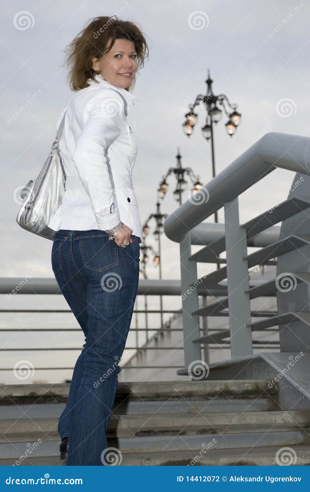 Woman on steps stock photo. Image of female, caucasian - 14412072