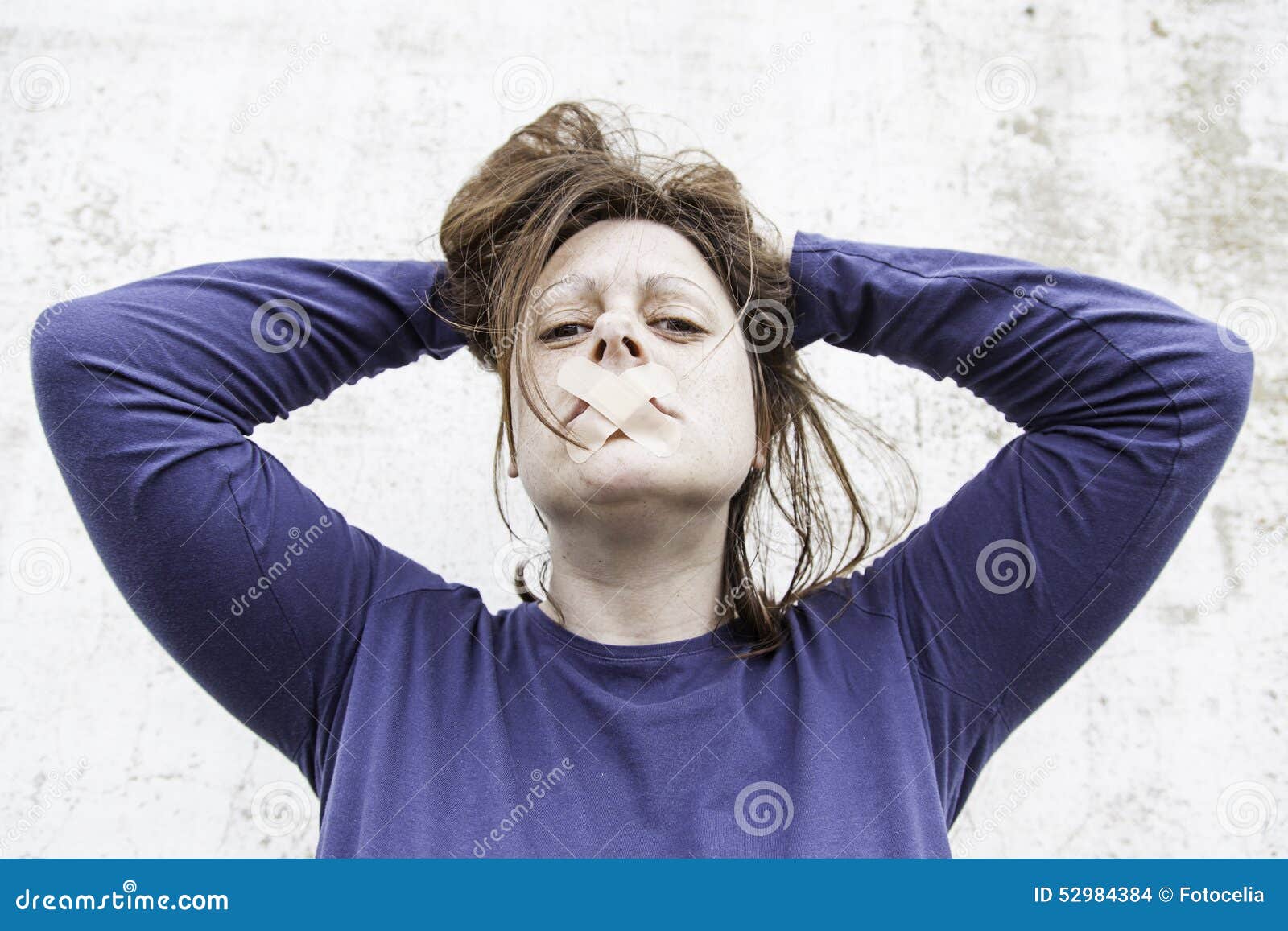 Women stuffy silence stock photo. Image of insanity, feeling - 52984384