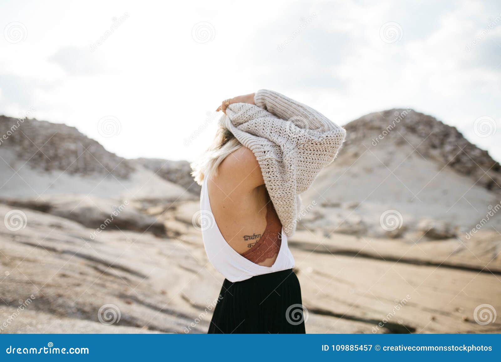 Women Taking Off Knitted Sweater Picture. Image: 109885457