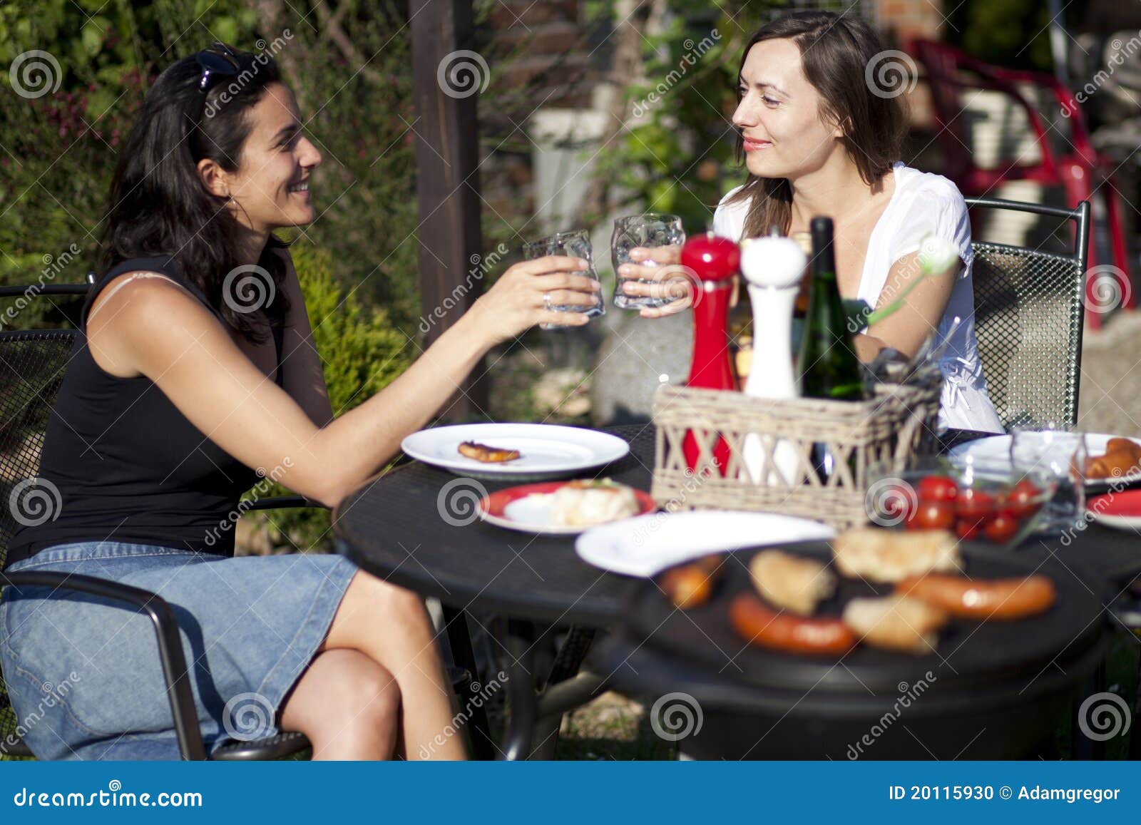 Women Talking in the Garden Stock Photo - Image of green, nature: 20115930