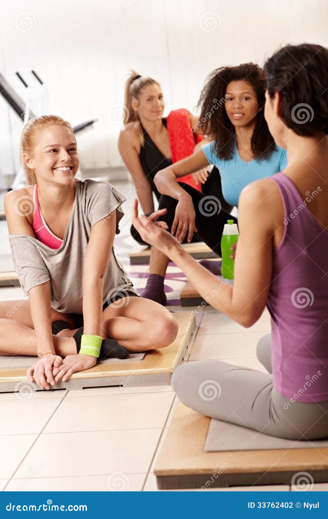 Women Talking at the Gym after Workout Stock Photo - Image of four ...