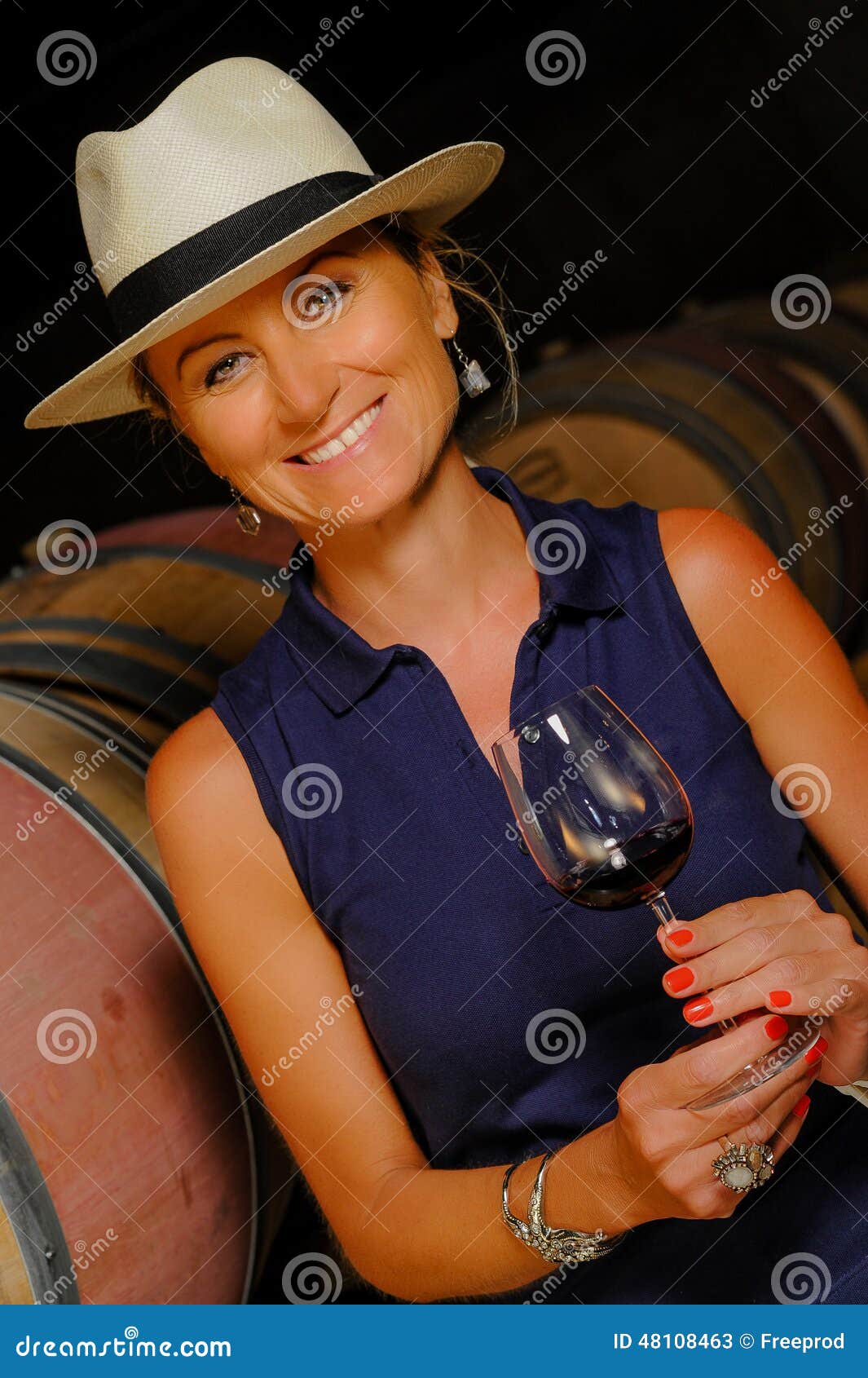 Women Tasting Wine in a Cellar-Winemaker Stock Image - Image of process ...