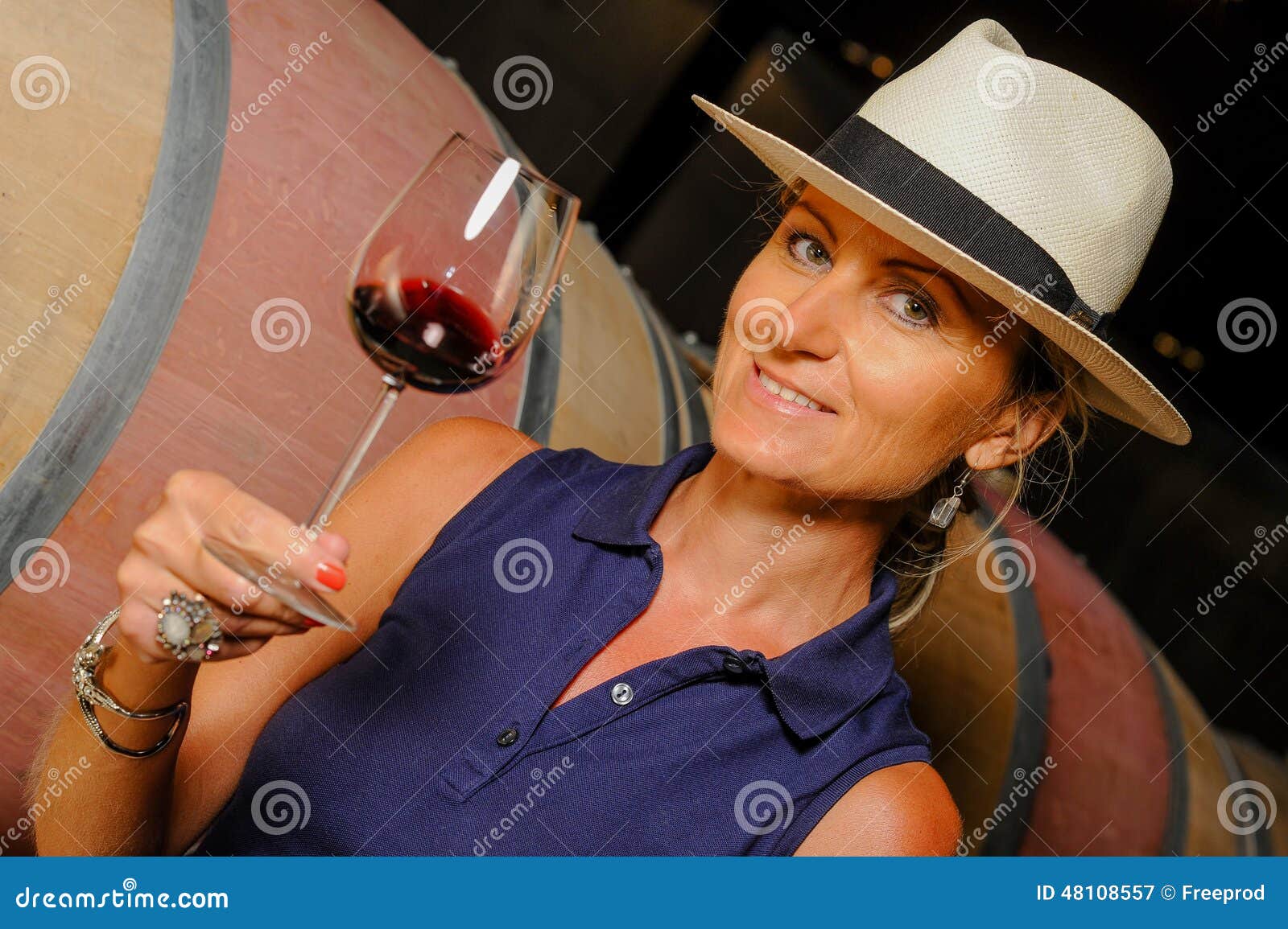 Women Tasting Wine in a Cellar-Winemaker Stock Image - Image of ...